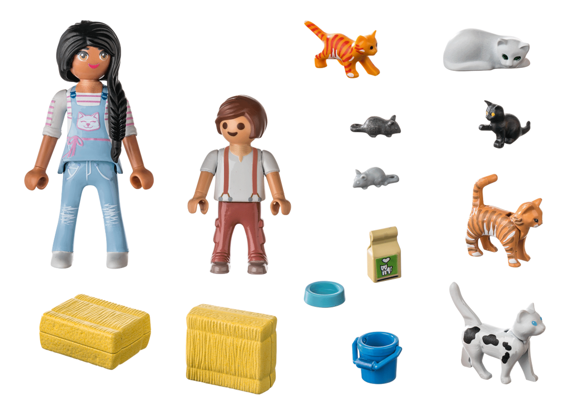 Famille de chats avec femme et enfant - 71309 | PLAYMOBIL®